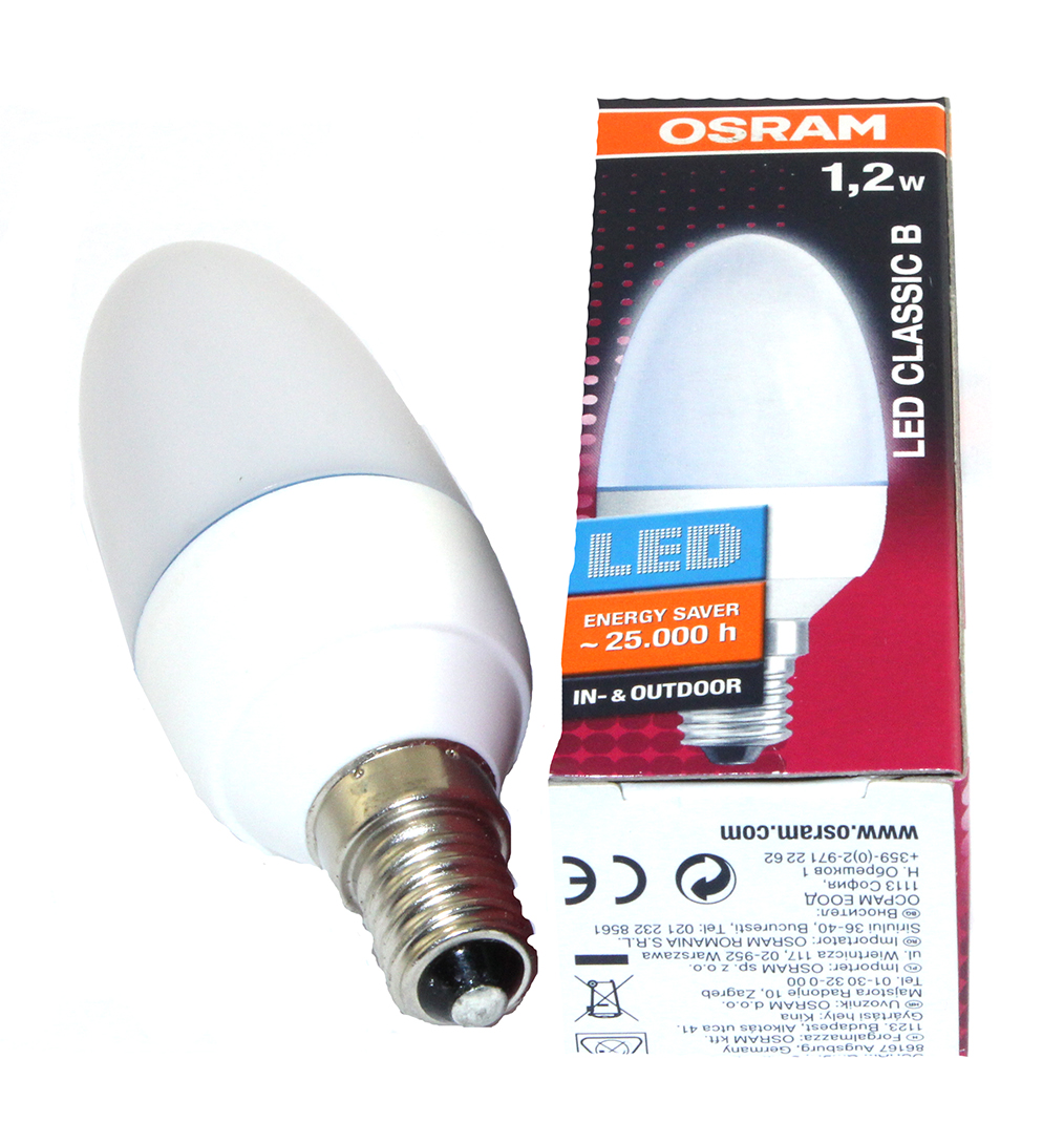 OSRAM ŻARÓWKA ŚWIECOWA PARATHOM 80097 LED 1,2W E14 NIEBIESKA ...
