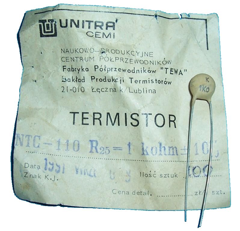 TERMISTOR ___ NTC-110 __ 1k _ UNITRA CEMI 5sztuk - Sklep, Opinie, Cena ...