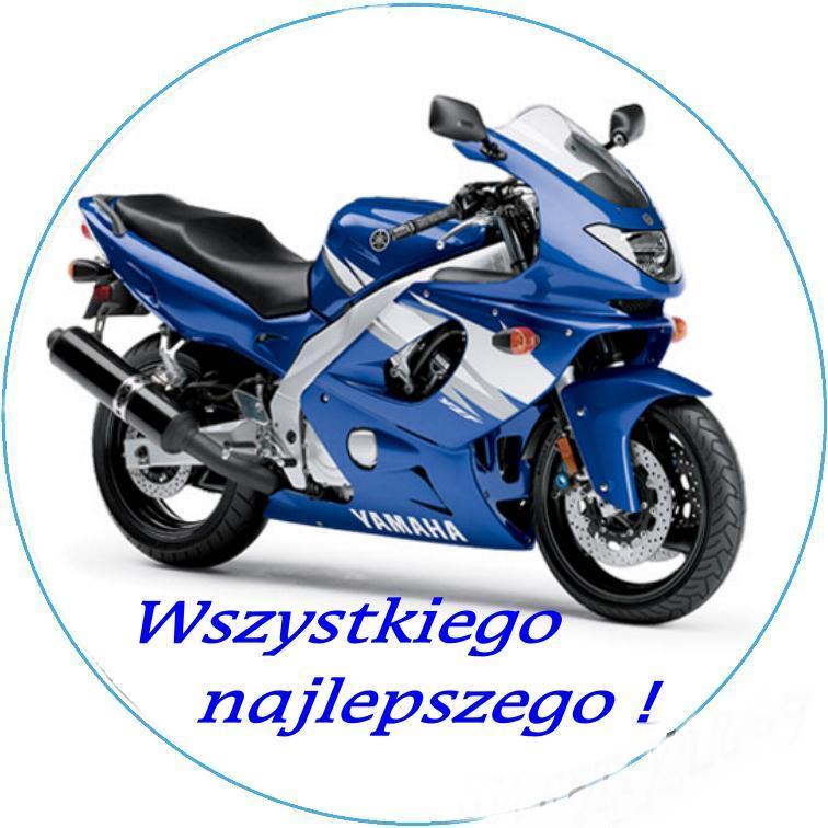 id_7232 OPŁATEK WAFLOWY NA TORT WAFEL MOTOCYKL YAMAHA MOTOR ŚCIGACZ ...