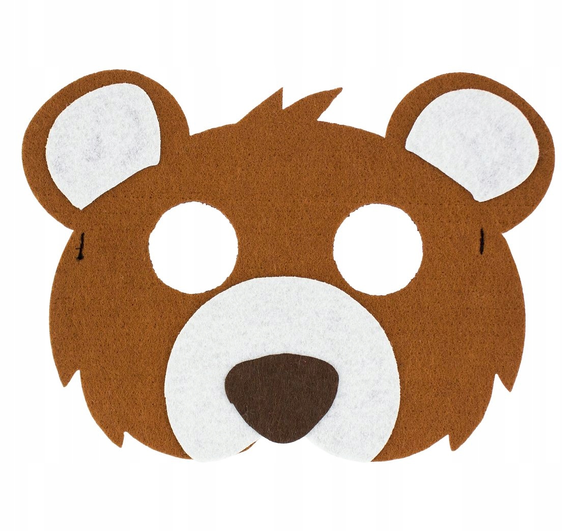 MASKA filcowa dla dzieci MIŚ niedźwiadek karnawał - 7659752179 ...