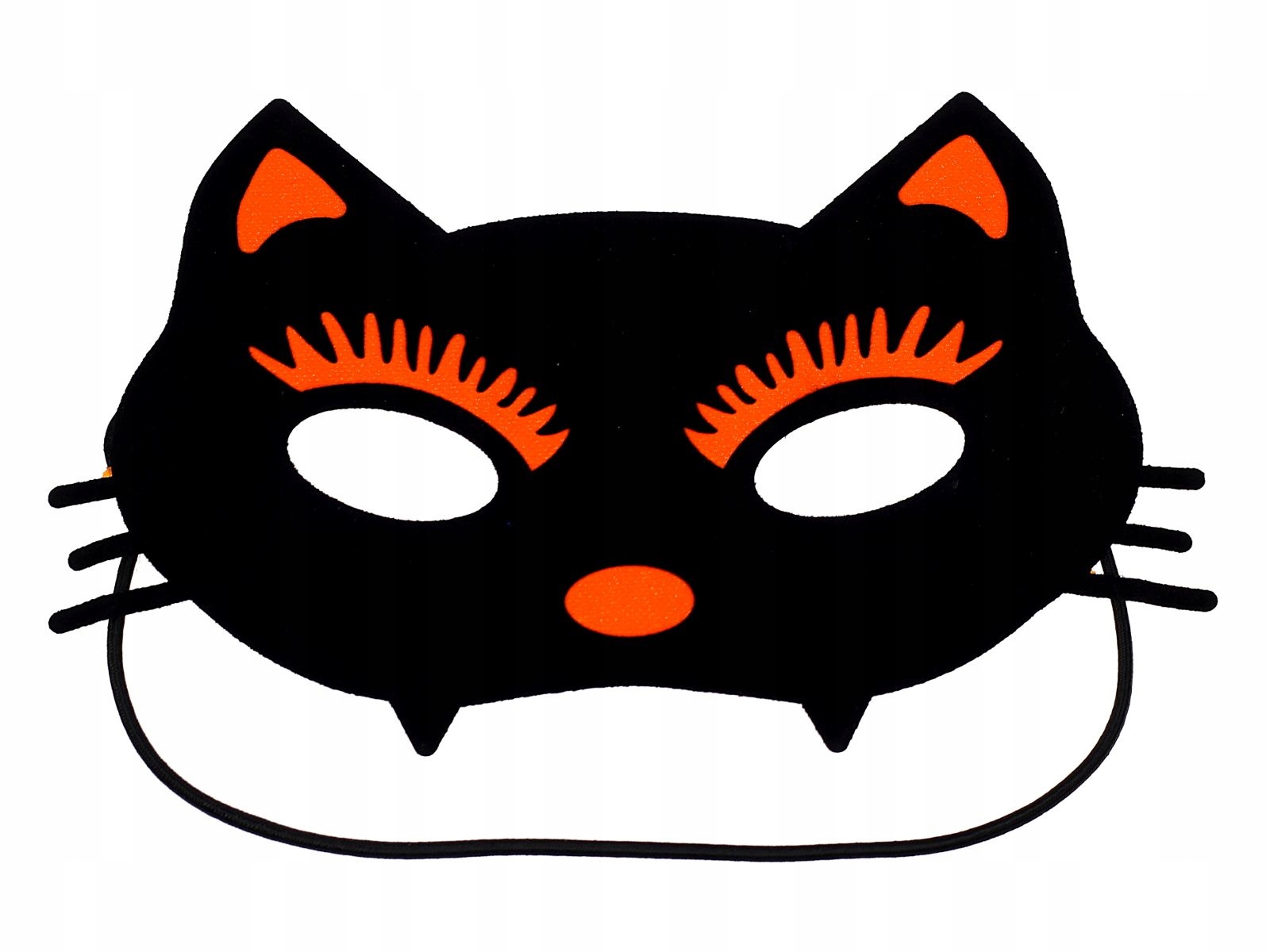 Maska czarnego kota na Halloween - 7574146258 - oficjalne archiwum allegro