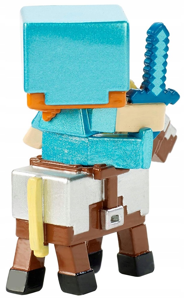 Minecraft - Alex na koniu w zbroi - Figurka FVH08 - 7466068522 ...
