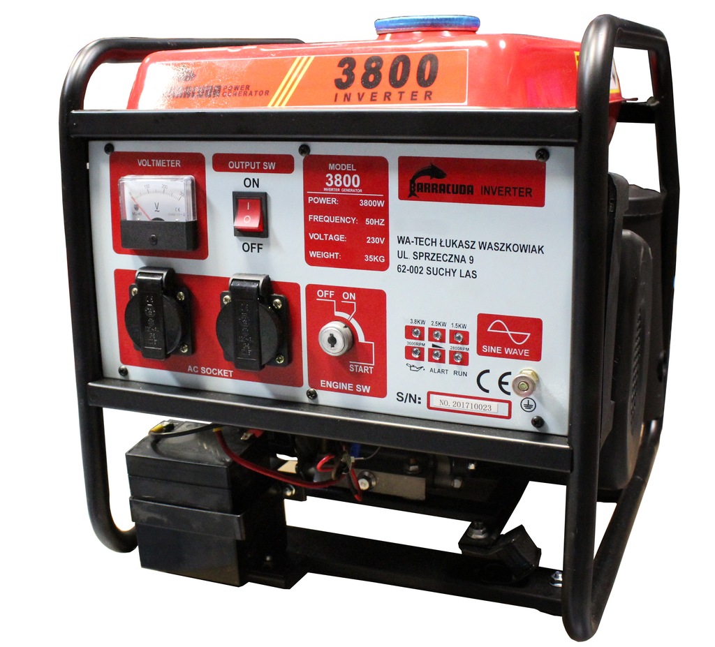 Agregat generator inwertorowy Barracuda 3800 W - 7108536939 - oficjalne archiwum Allegro