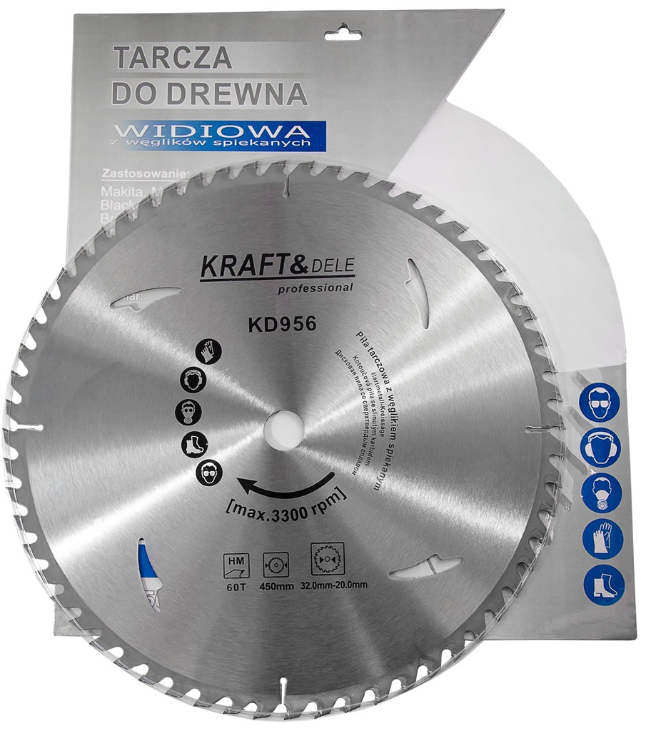 TARCZA PIŁA DO DREWNA WIDIOWA 450mm 32 30 25,4 mm - 7067852939 - oficjalne archiwum Allegro