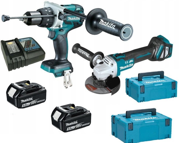 Wkrętarka Makita DHP481 + Szlifierka DGA513 2x5,0 - 7772681717 ...