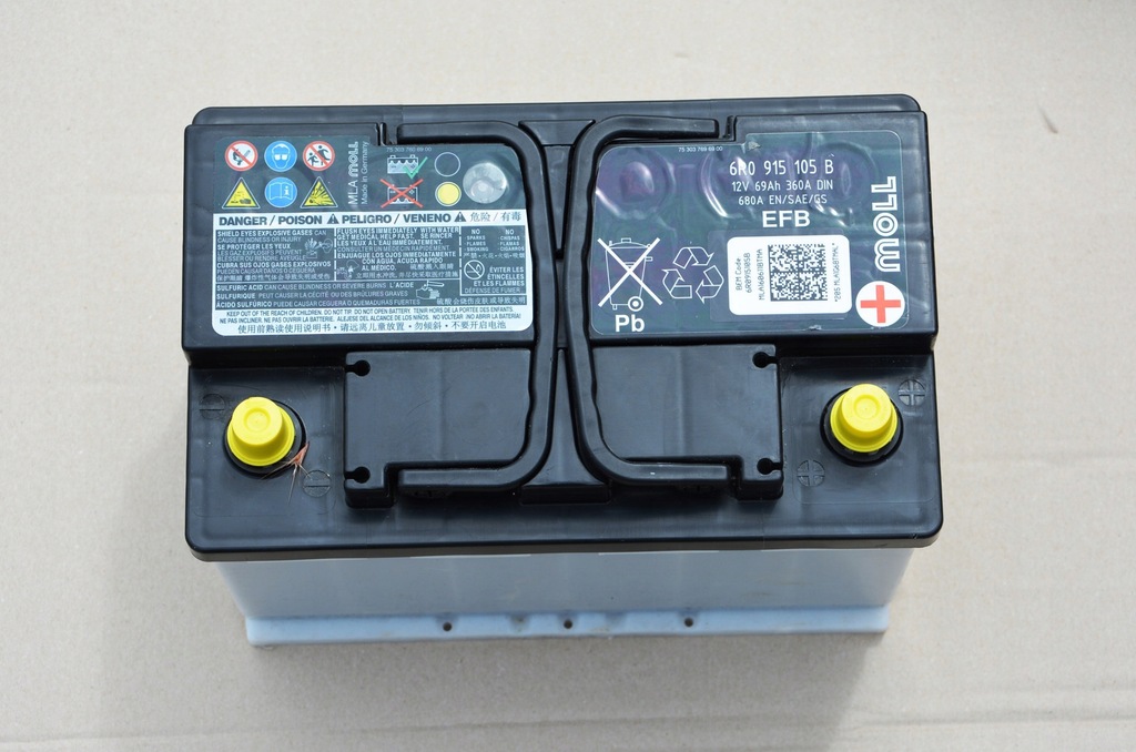 6R0915105B VW GOLF 7 AKUMULATOR MOLL 69Ah 12V 16R - 7402770304 ...