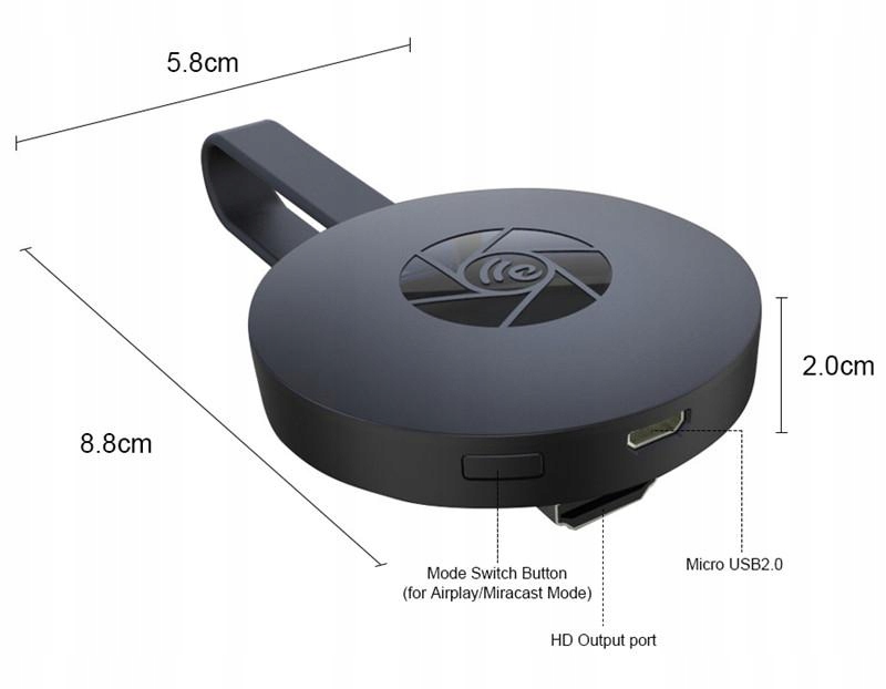 MIRACAST 2 WIFI TV HDMI ANDROID 2017 V2 ADAPTER - 7321350089 ...