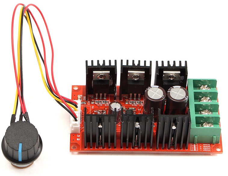 Regulator obrotów silnika prądu stałego 10-50V 40A - 7043659825 - oficjalne archiwum Allegro