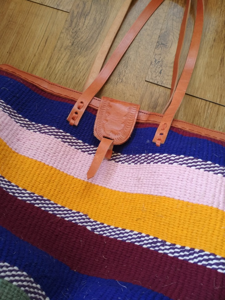 AFRYKA TORBA KOSZYK skóra etno hippie boho rasta - 7680763175 ...