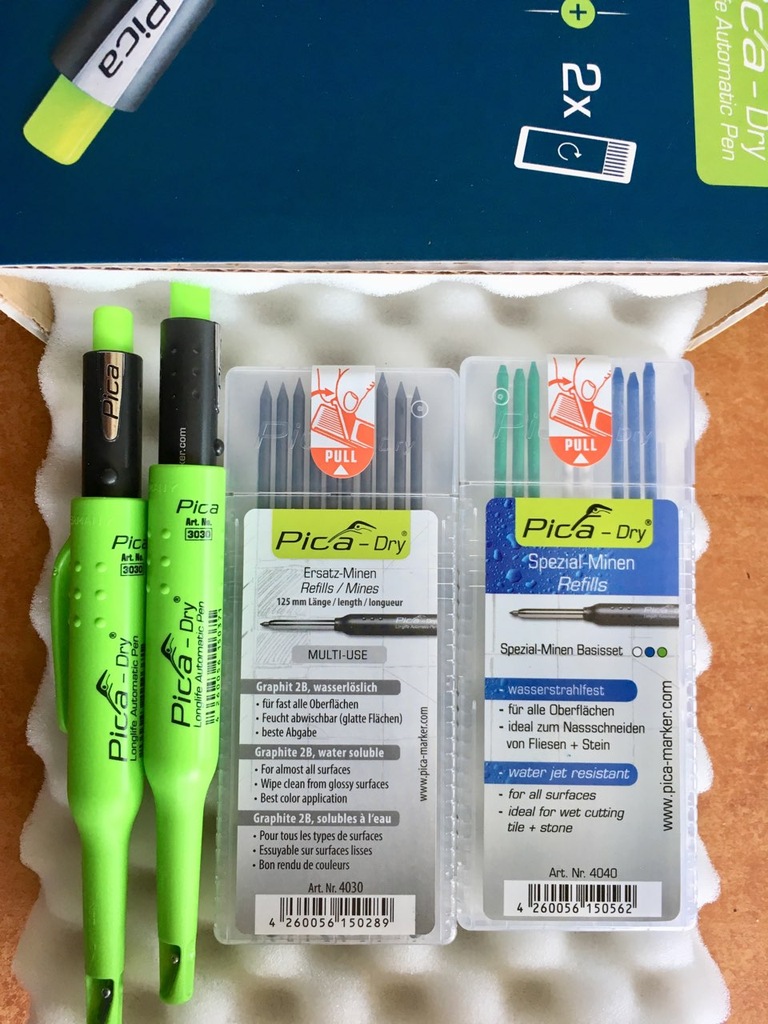 2X OŁÓWEK ZNACZNIK PICA DRY 3030 +2X WKŁADY ZESTAW - 7287826332 ...
