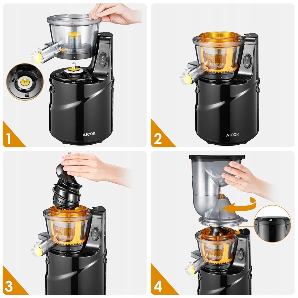 AICOK SD60K WYCISKARKA WOLNOOBROTOWA 150W - 7568349459 - oficjalne ...