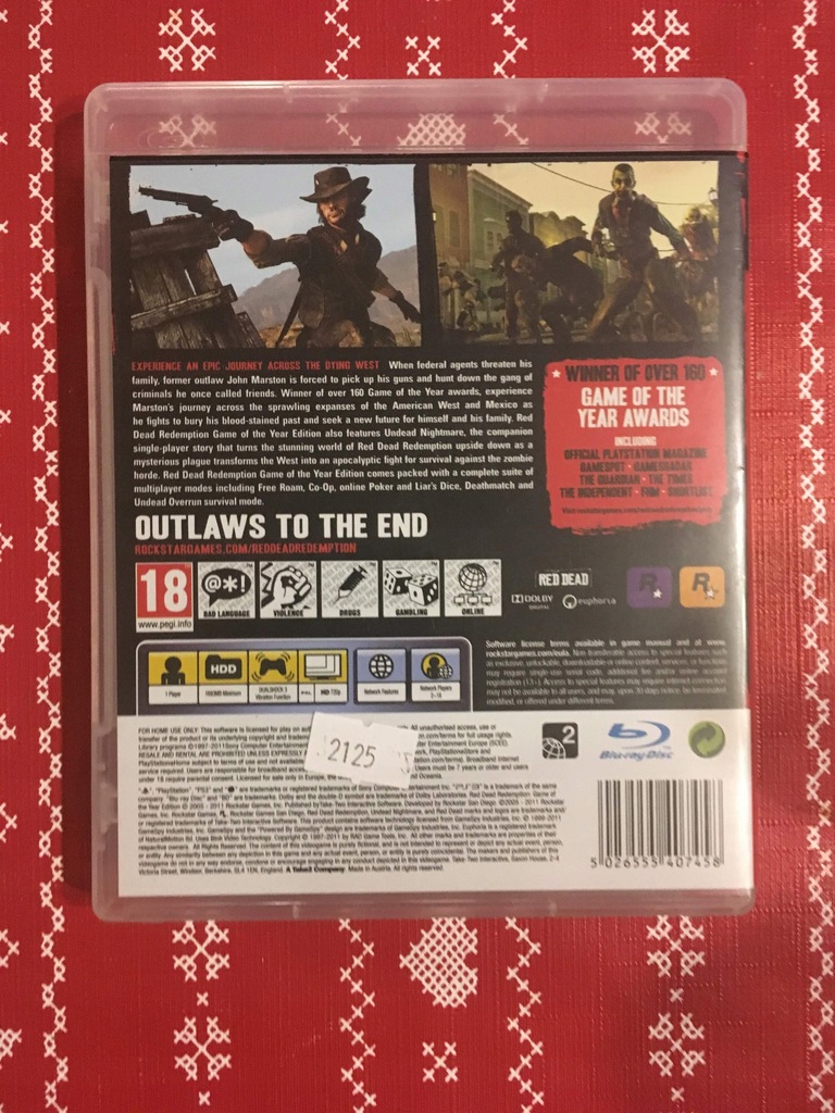 Red Dead Redemption GOTY Edition PS3 MAPA - 7756823527 - oficjalne ...