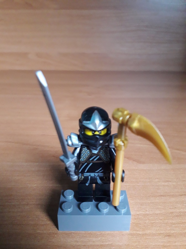 LEGO NINJAGO FIGURKA COLE ZX + ZŁOTA BROŃ UNIKAT - 7169222048 ...
