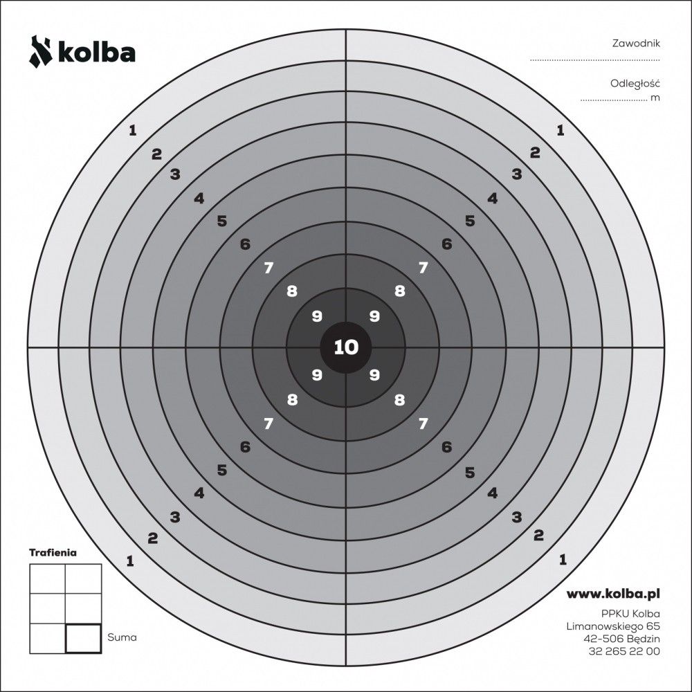 Tarcza strzelecka 14x14 cm Tarcze strzeleckie 100 5904887891 - Allegro.pl