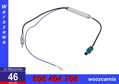 FAKRA DIN ŻEŃSKI ADAPTER ANTENOWY SEPARATOR DO VW - 11524105498 - oficjalne archiwum Allegro