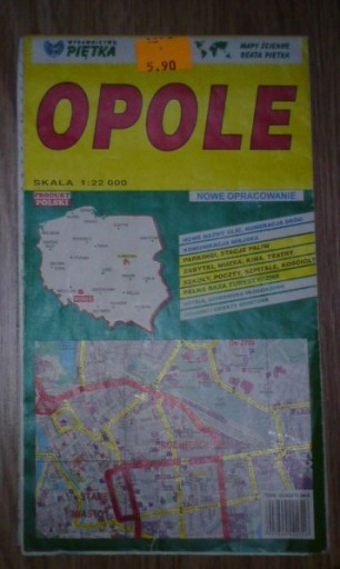OPOLE mapa plan miasta • Cena, Opinie • Polska 12655414876 • Allegro